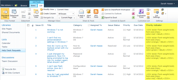 Using calculated columns to add color coding to your SharePoint lists ...