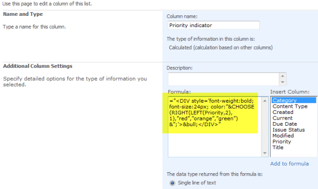 Using calculated columns to add color coding to your SharePoint lists ...