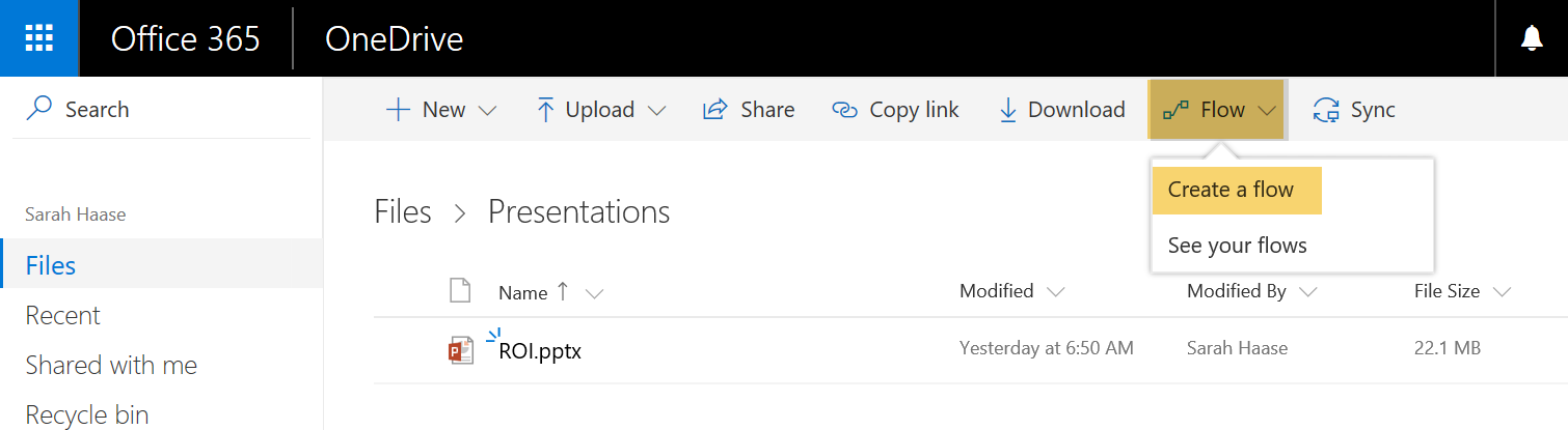Welcoming the magic of Flow to OneDrive | Sarah Haase