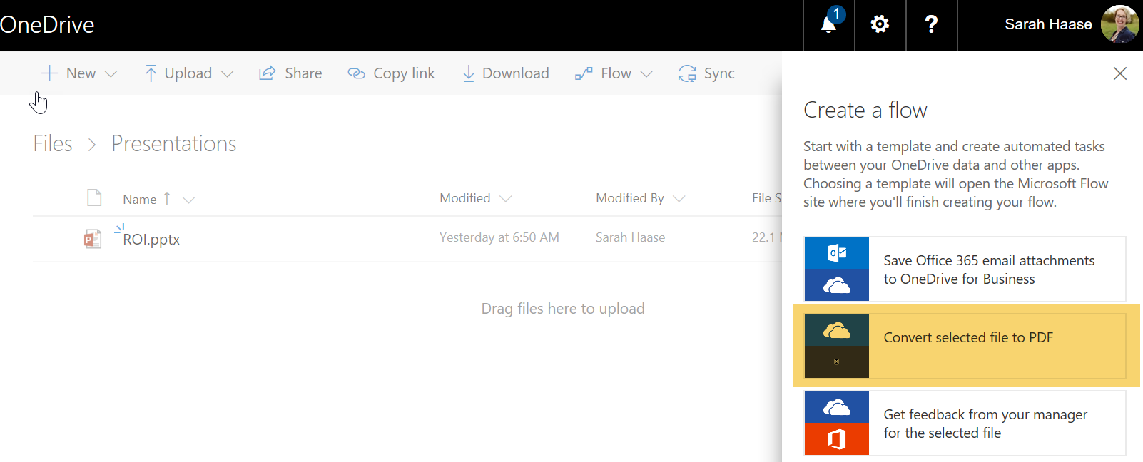 Welcoming the magic of Flow to OneDrive | Sarah Haase