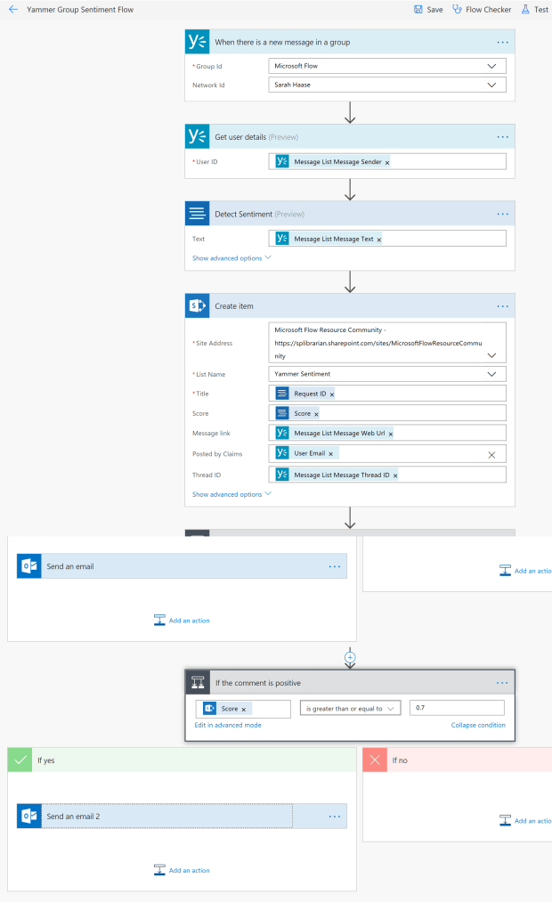 Using Microsoft Flow & Azure Cognitive Services to automate sentiment ...
