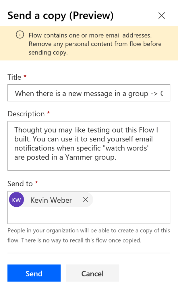 The new “Send a copy” feature in Microsoft Flow | Sarah Haase